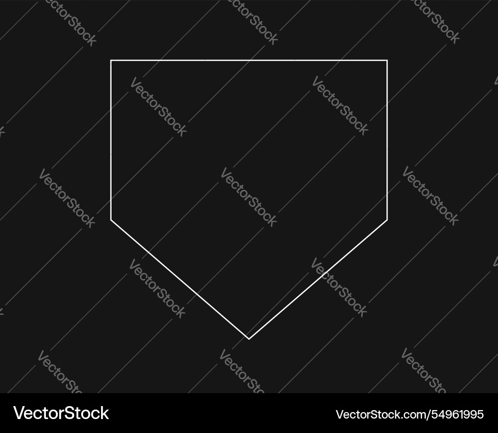 Baseball home plate icon template Royalty Free Vector Image