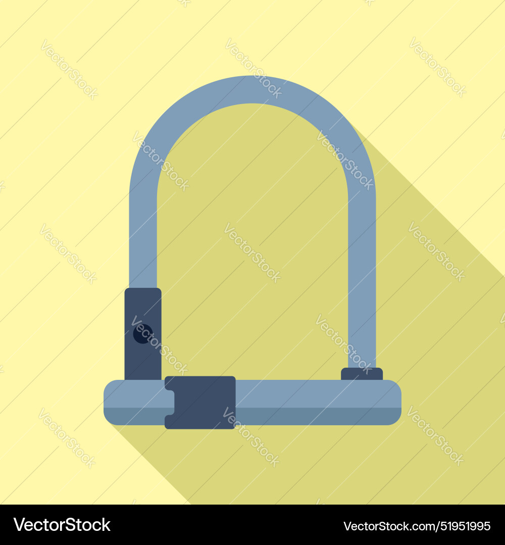 Bike u lock keeping bicycle safe and secure from Vector Image
