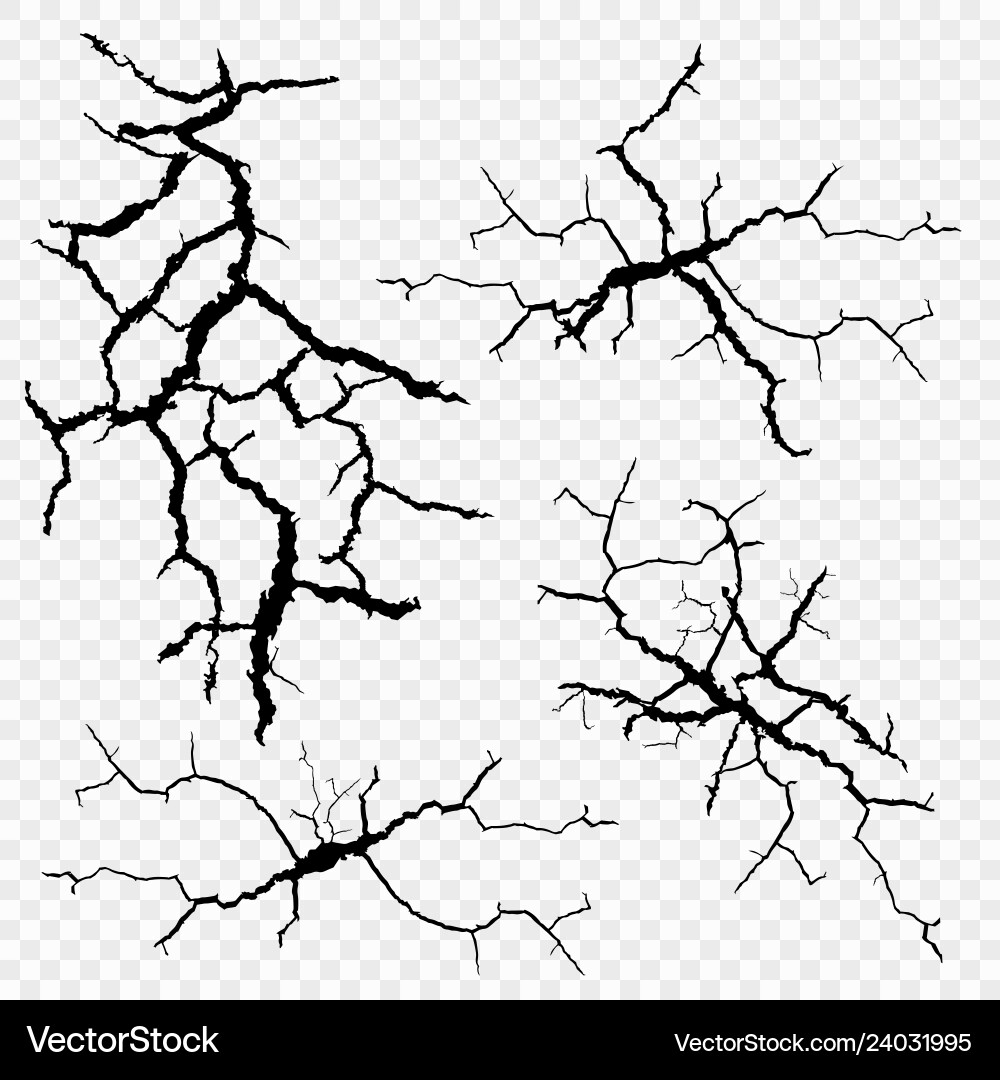 Cracks in the surface a rift ground Royalty Free Vector