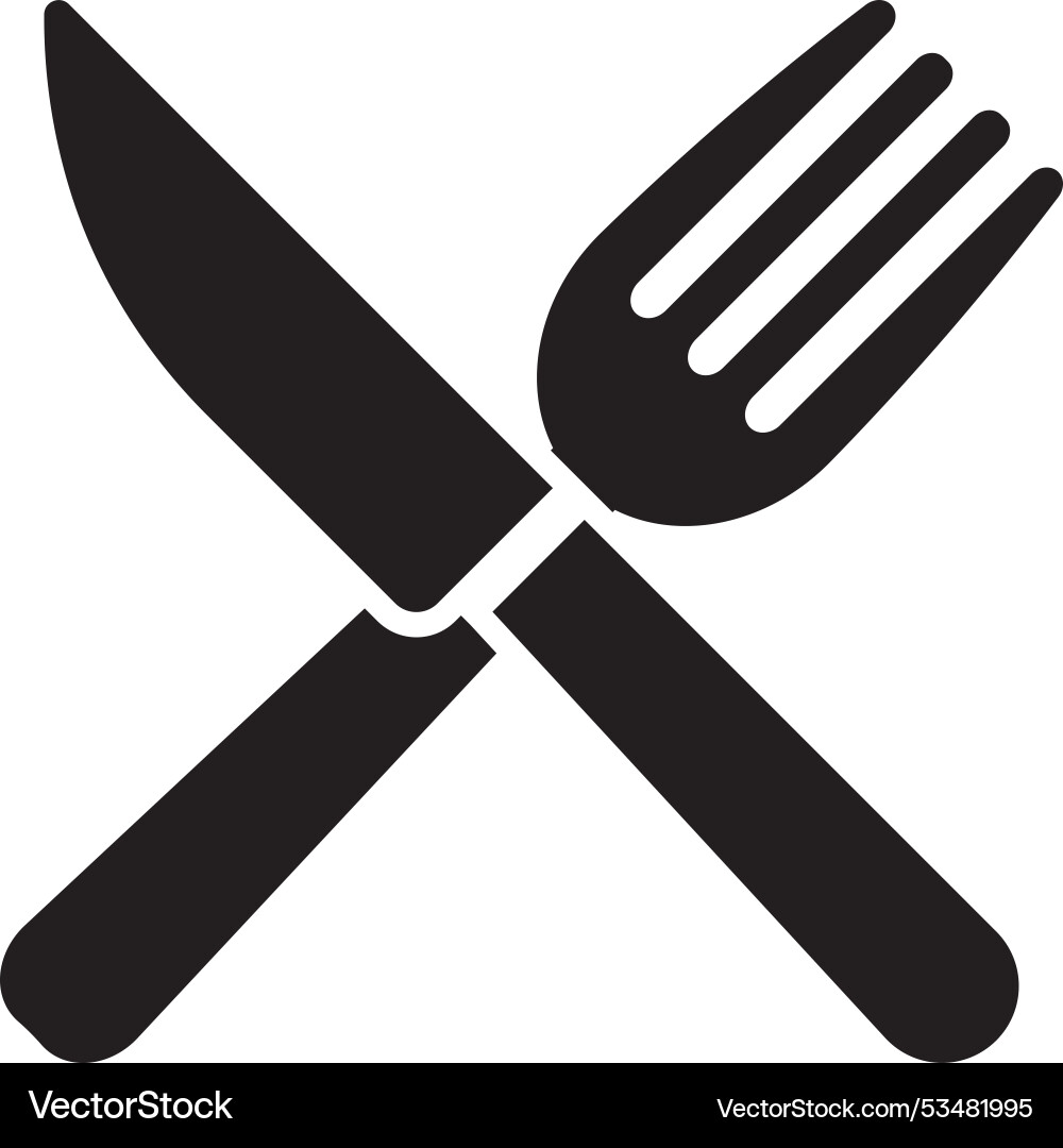 Cutlery icon logo design template isolated Vector Image