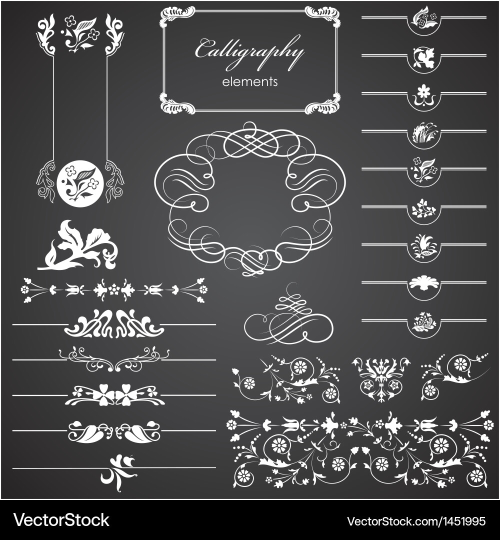 Elegant Floral Calligraphy Royalty Free Vector Image