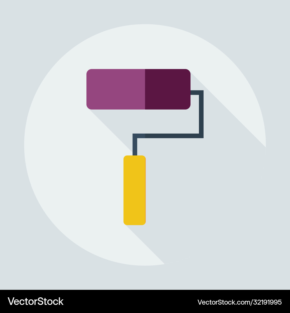 Flat modern design with shadow icons roller Vector Image