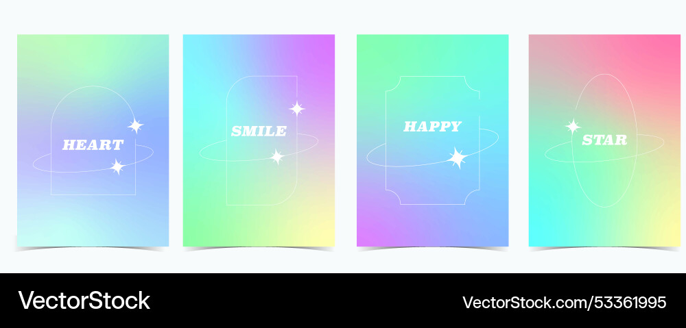Gradient background with y2k and groovy style Vector Image