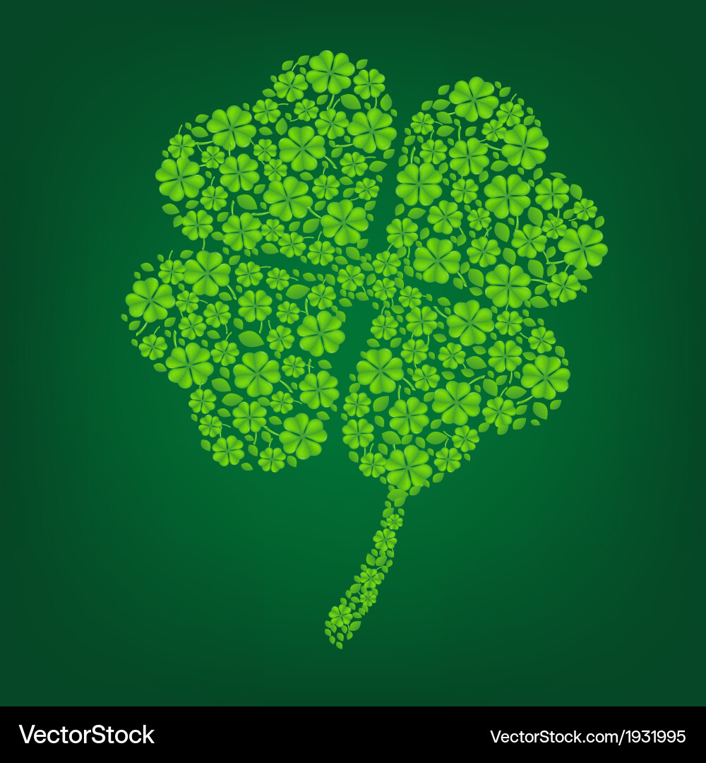 Green clover symbol Royalty Free Vector Image - VectorStock
