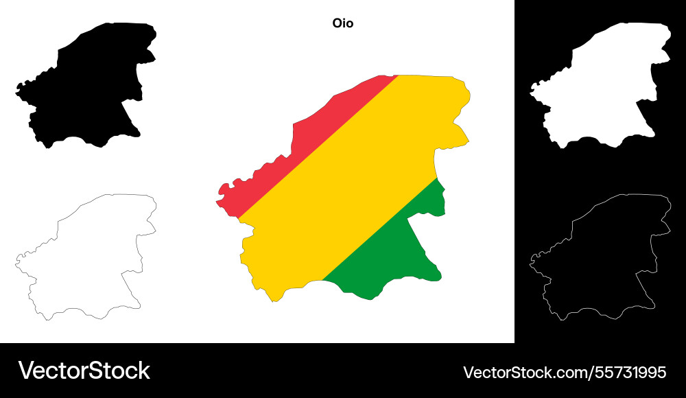 Oio outline map Royalty Free Vector Image - VectorStock