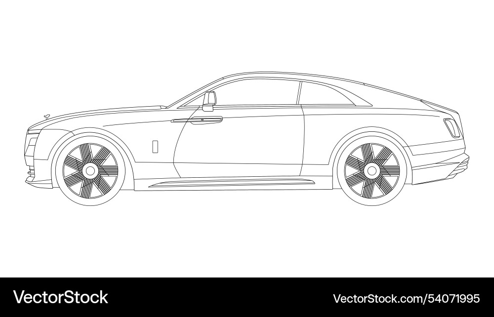 Rolls royce spectre Royalty Free Vector Image - VectorStock
