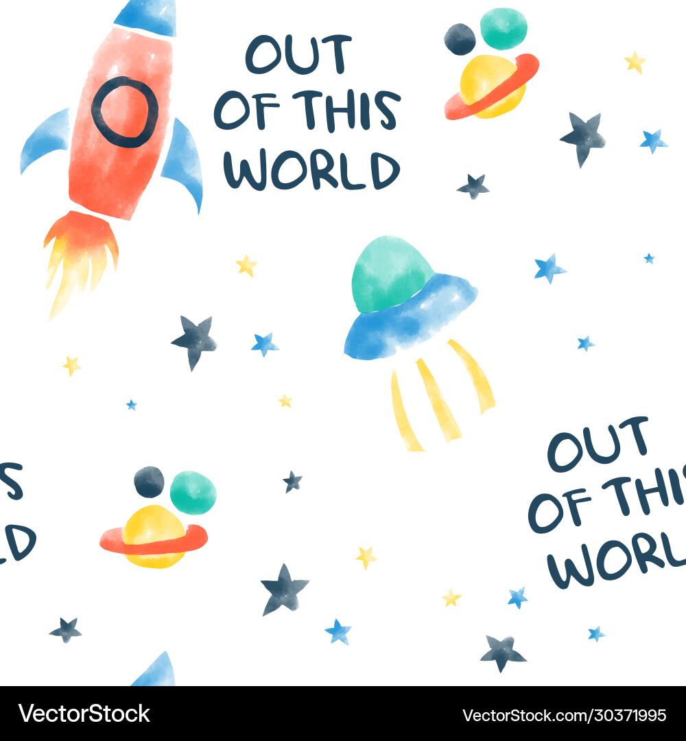 Space pattern hand drawing Royalty Free Vector Image