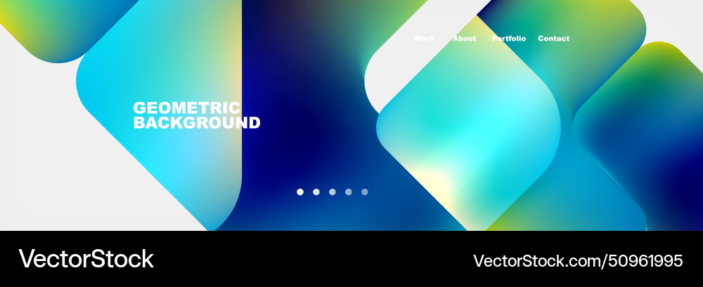 Teal liquid color background design for landing Vector Image