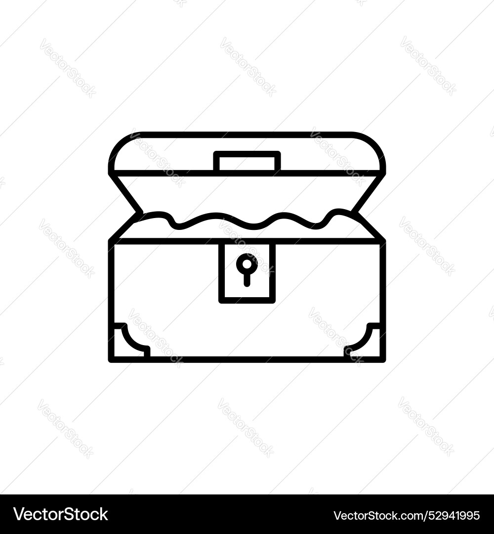 Treasure chest icon set money box symbol Vector Image