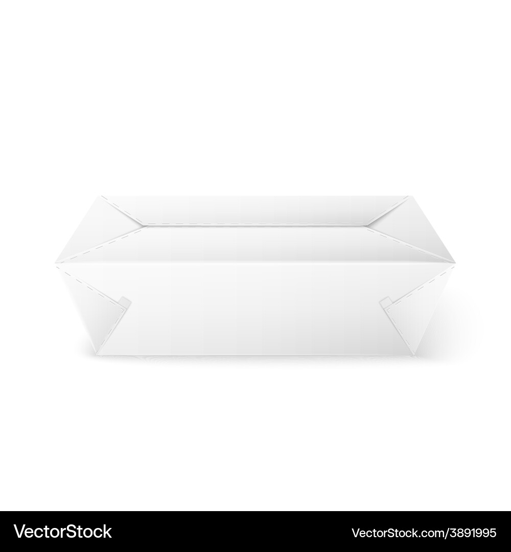 White product package box mock up template Vector Image