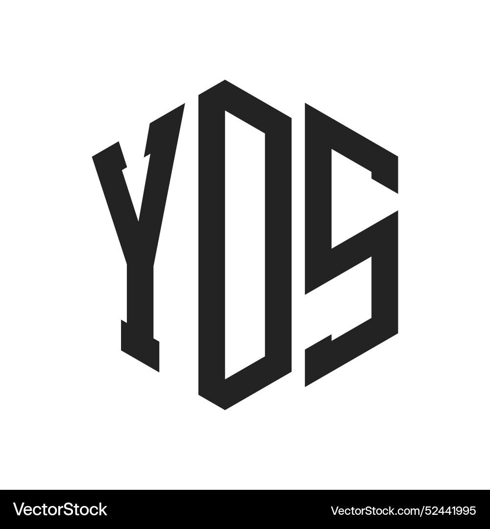Yds logo design initial letter monogram Royalty Free Vector