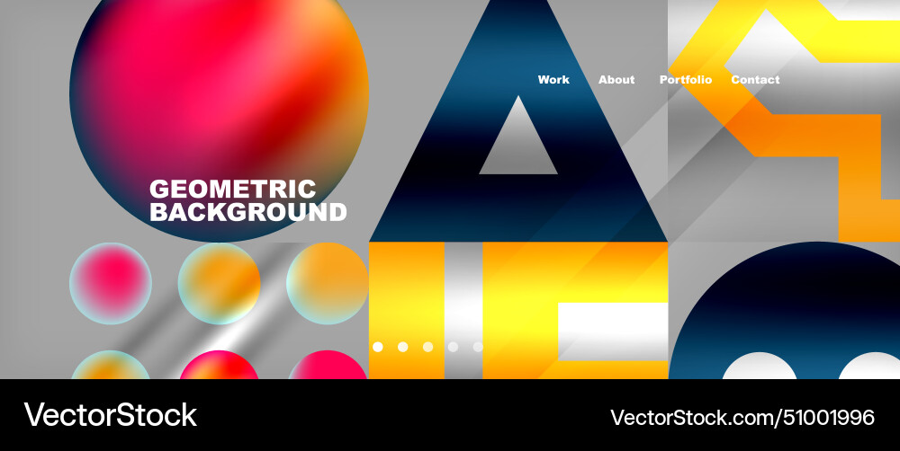 A colorful geometric background with circles Vector Image