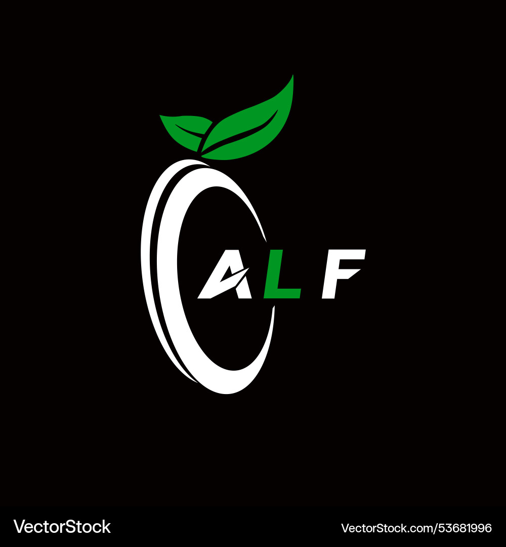 Alf creative minimalist letter logo unique Vector Image