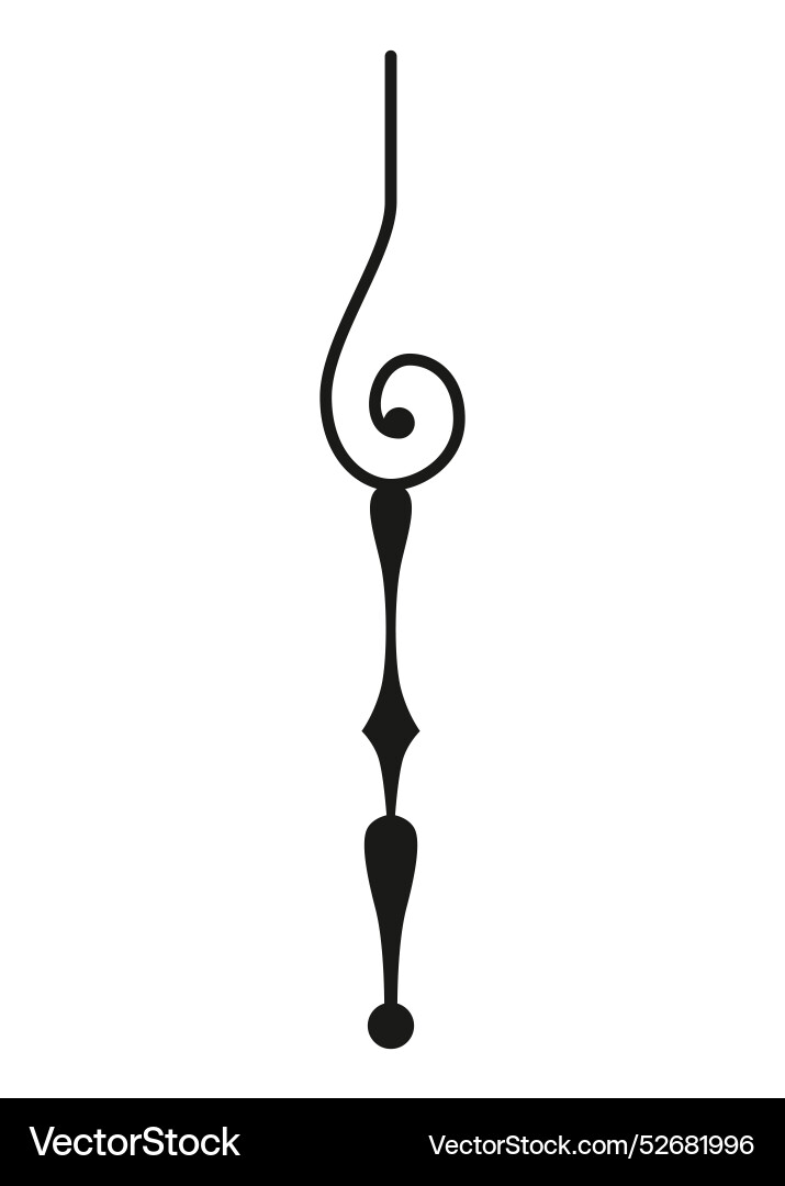 Clock pointer arrow black silhouette chronometer Vector Image