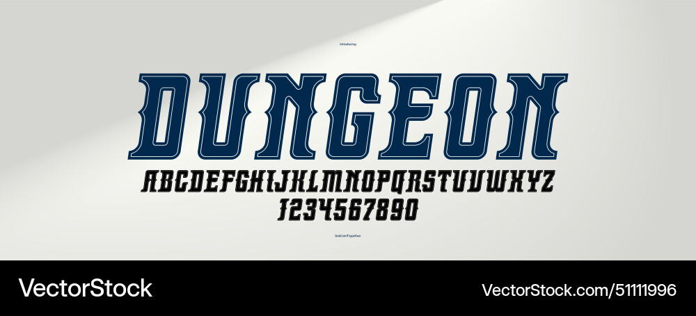 Colossal and monumental epic font vintage Vector Image