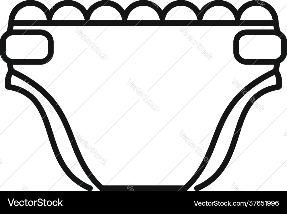 Diaper icon outline style Royalty Free Vector Image