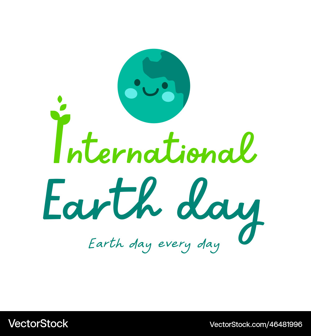 Earth day cute Royalty Free Vector Image - VectorStock