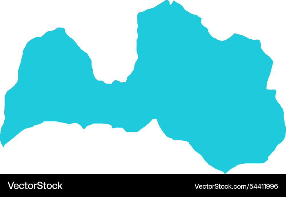 Latvia map in blue country map latvia border map Vector Image