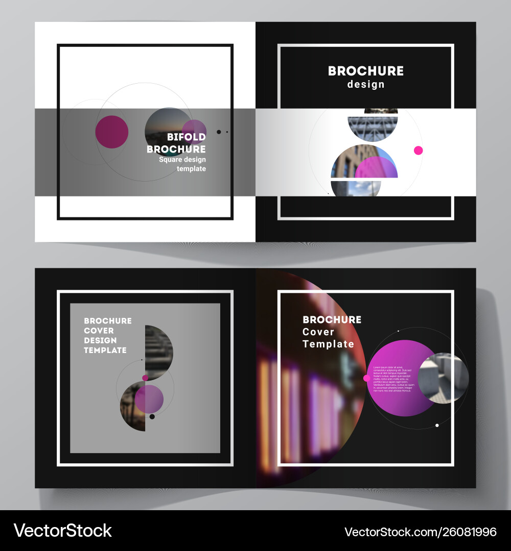 Layout two covers templates for square Royalty Free Vector