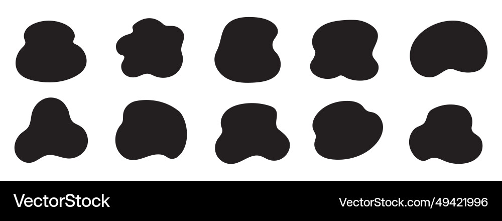 Organic blob shape abstract amoeba irregular Vector Image