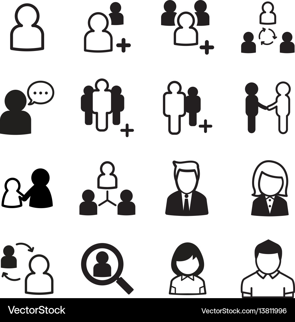 People icon set Royalty Free Vector Image - VectorStock