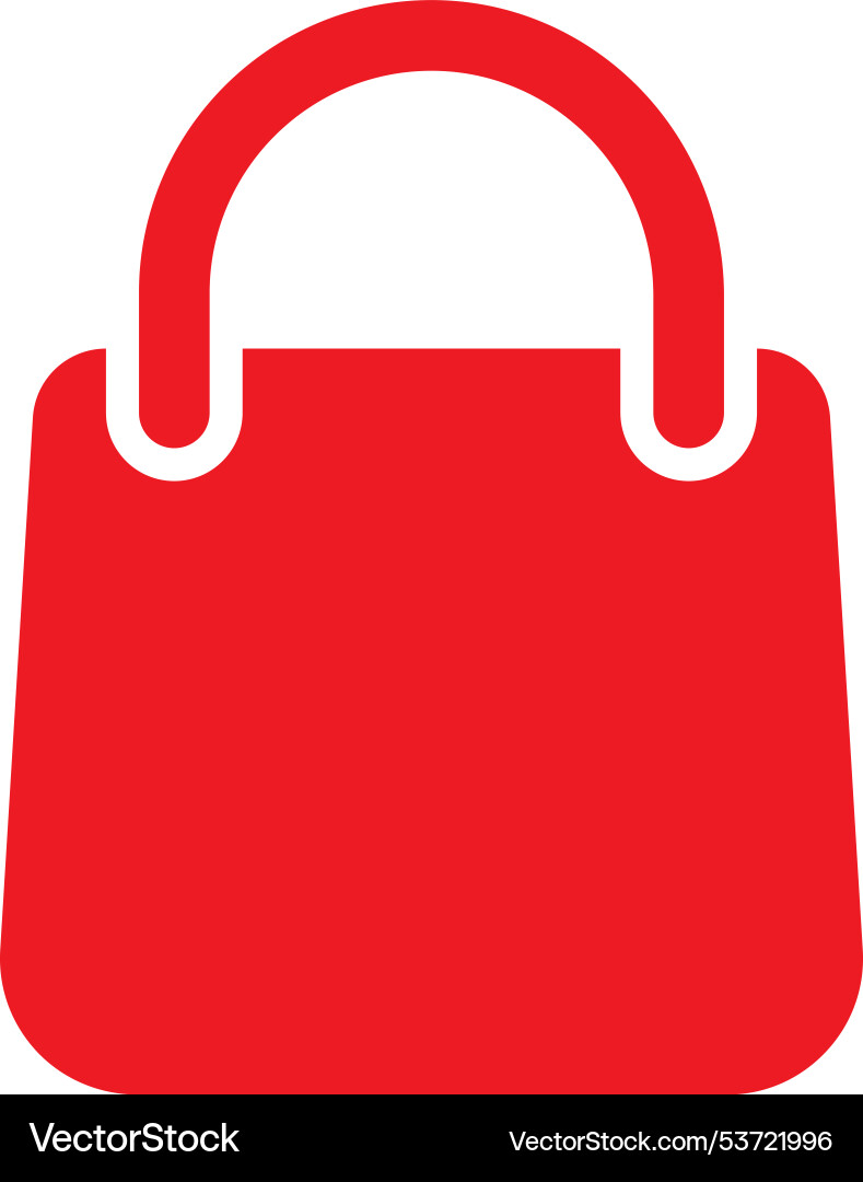 Shopping bag icon logo design template isolated Vector Image