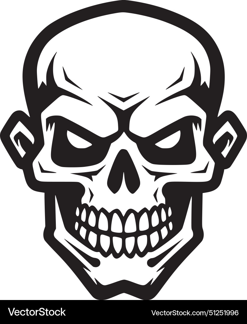 Skull - minimalist and simple silhouette Vector Image