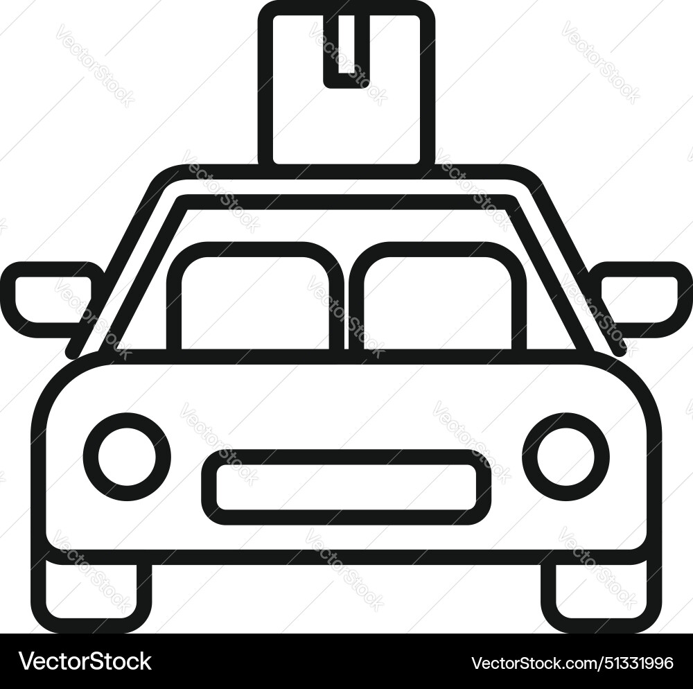 Taxi icon line art Royalty Free Vector Image - VectorStock