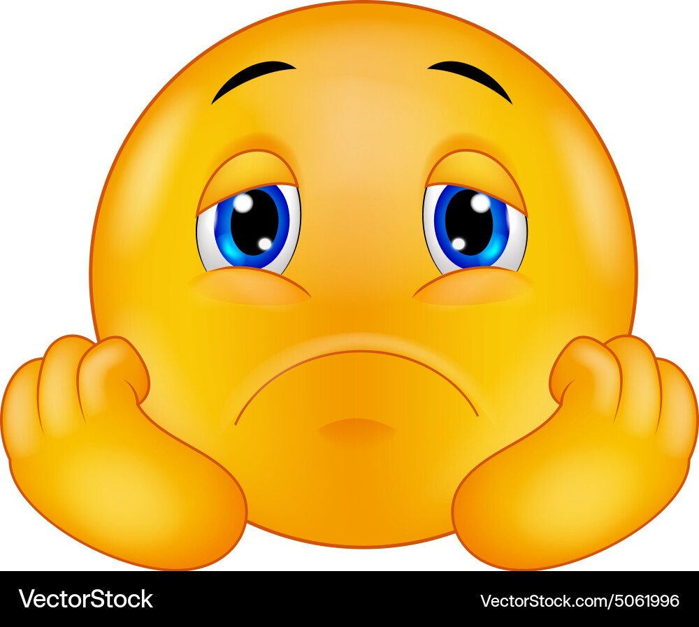 Traurige Smiley Emoticon Lizenzfreies Vektorbild
