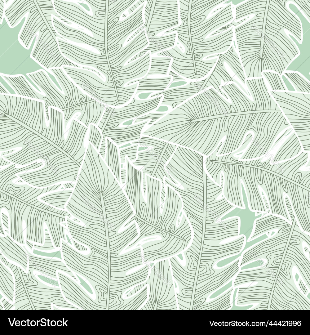 Tropical Palm Leaf Pattern Royalty Free Vector Image