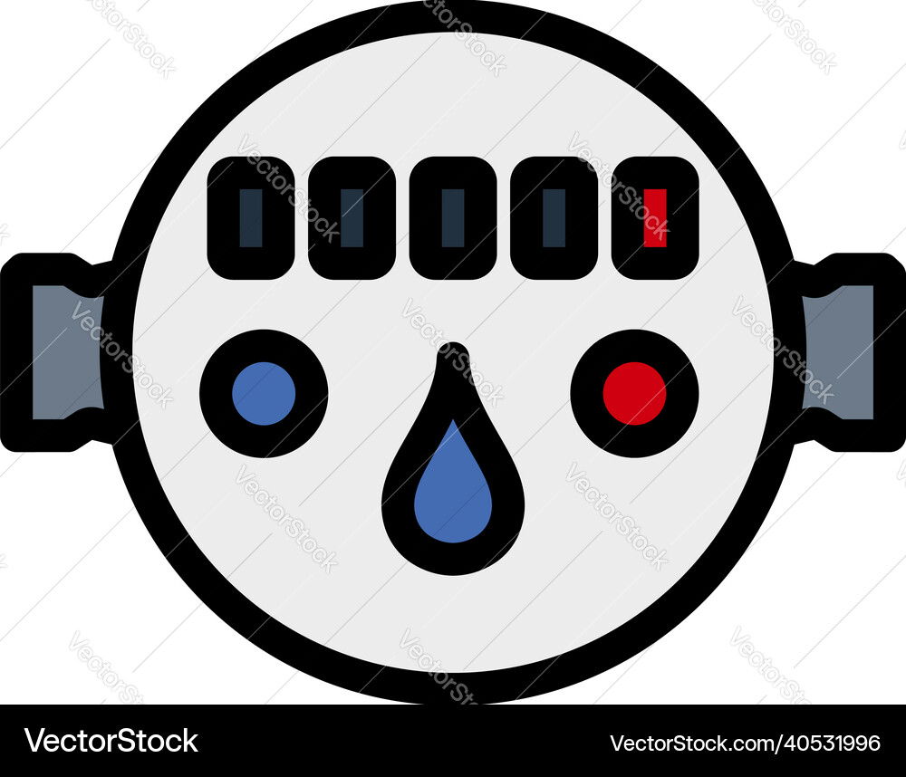 Water meter icon Royalty Free Vector Image - VectorStock