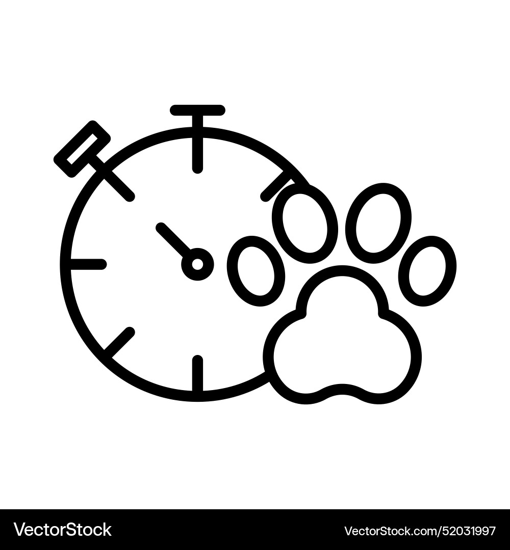 Dog competition linear logo mark in black Vector Image