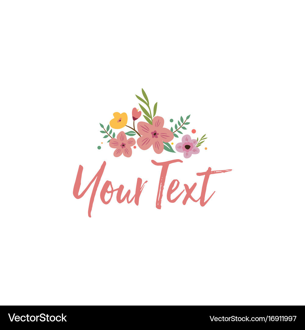 Floral logo template Royalty Free Vector Image