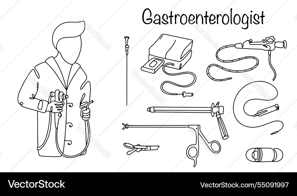 Gastroenterologist Royalty Free Vector Image - VectorStock