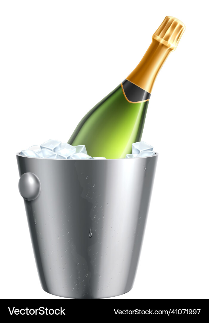 Realistic champagne Royalty Free Vector Image - VectorStock