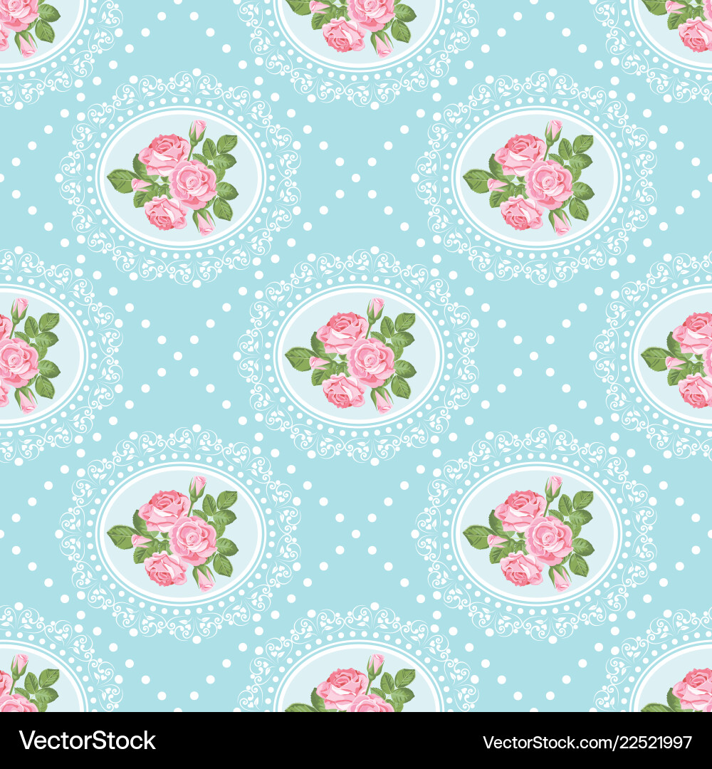 Shabby Rose Seamless Pattern Royalty Free Vector Image