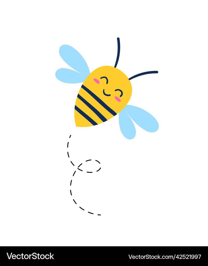 Smiling Bumblebee Icon Royalty Free Vector Image