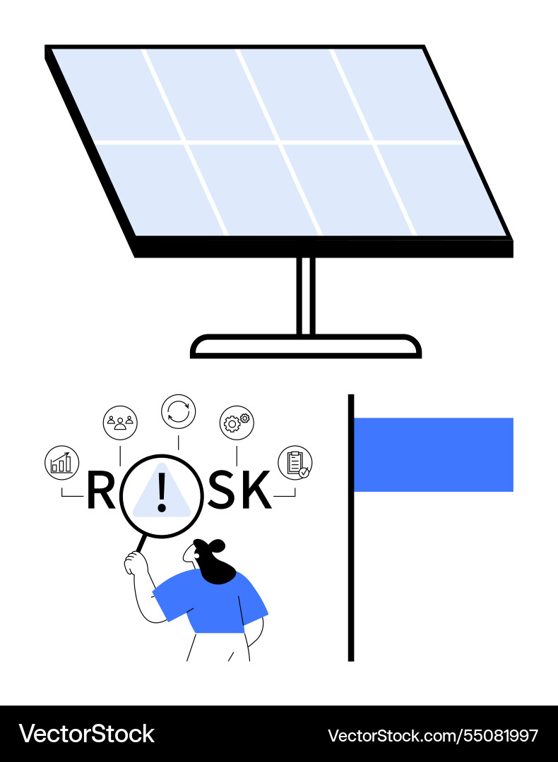 Solar Panel With Risk Assessment Concept Featuring
