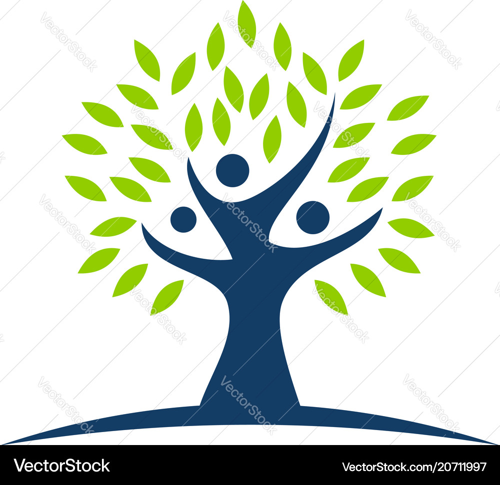 Tree of life healing center Royalty Free Vector Image