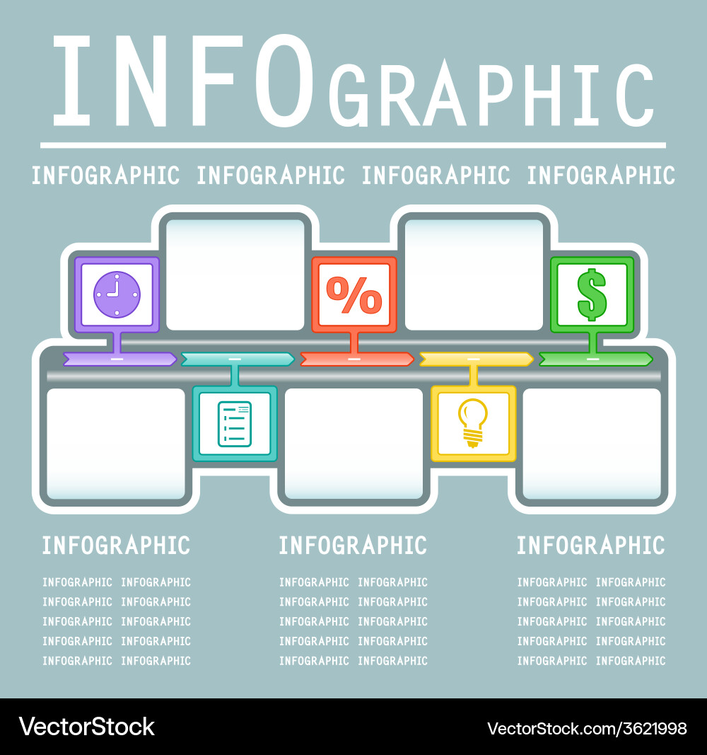 Blue infographic background Royalty Free Vector Image