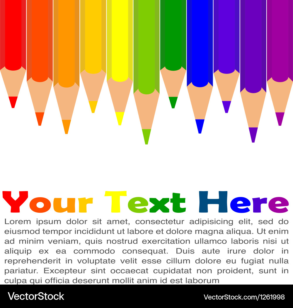 Colorful pencil set Royalty Free Vector Image - VectorStock
