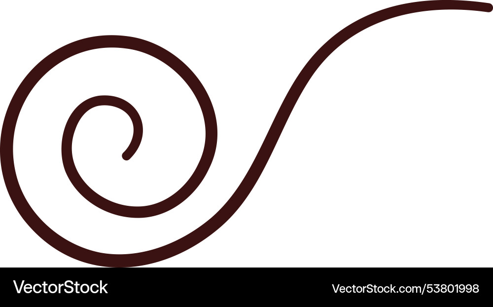Handdrawn abstract curve line Royalty Free Vector Image