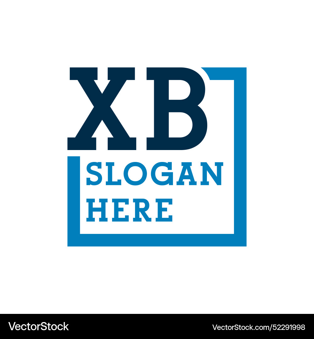Minimal initials logo letters x and b xb initial Vector Image