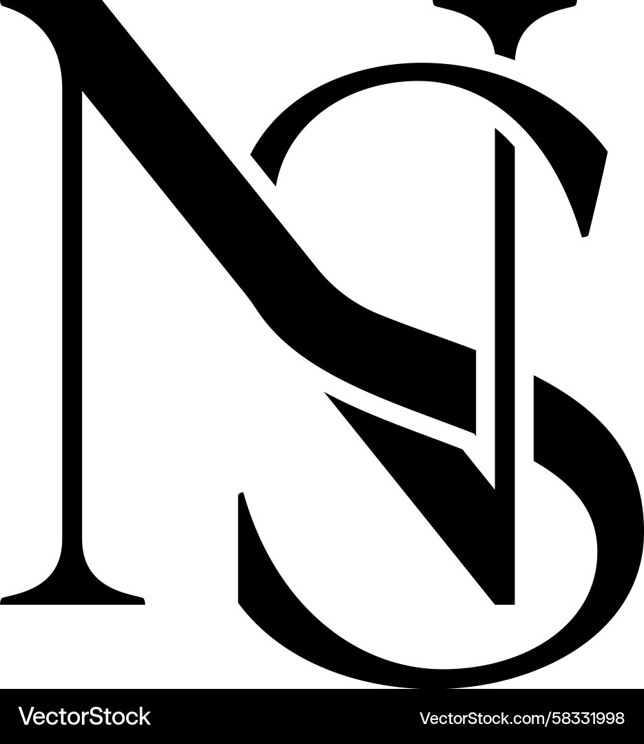NS Monogram Logo Royalty Free Vector Image - VectorStock