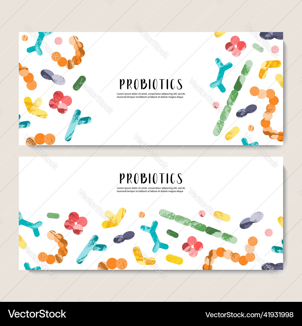 Probiotics lactic acid bacteria good Royalty Free Vector