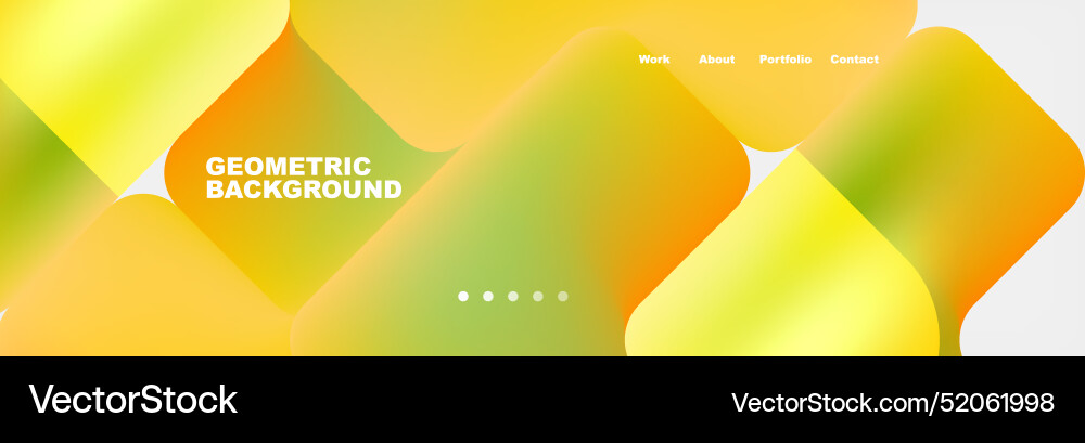 Square internet web page design template Vector Image