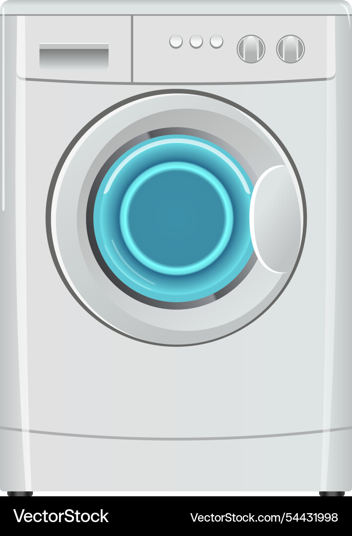 Washing machine cartoon laundry appliance Vector Image