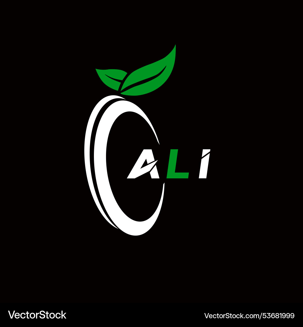 Ali creative minimalist letter logo unique Vector Image