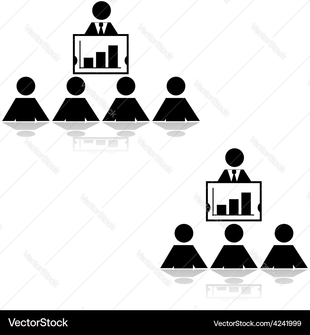 Business Meeting Icons Royalty Free Vector Image