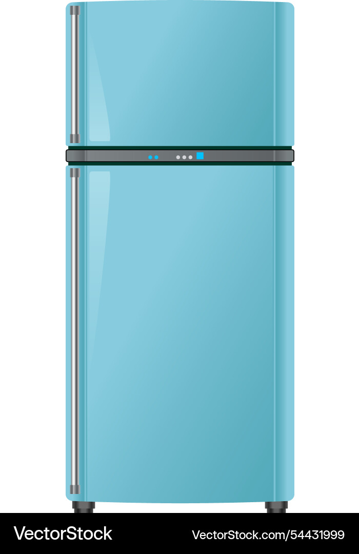 Fridge cartoon appliance kitchen refrigerator Vector Image